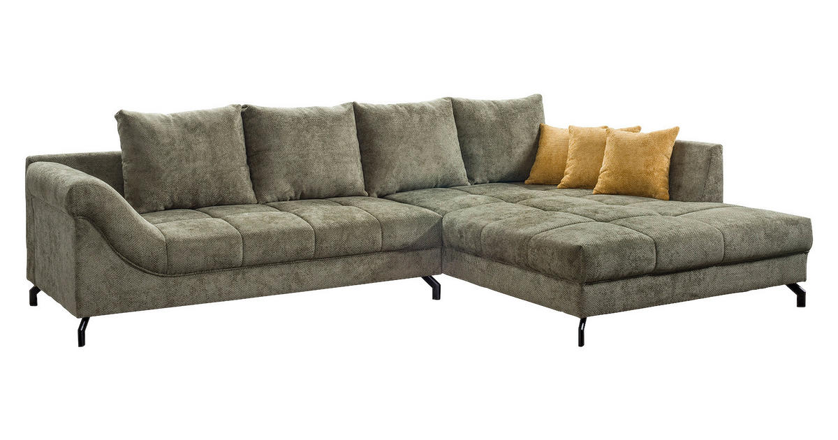 Ecksofa olive Microfaser B/H/T: ca. 306x92x203 cm online bei POCO kaufen