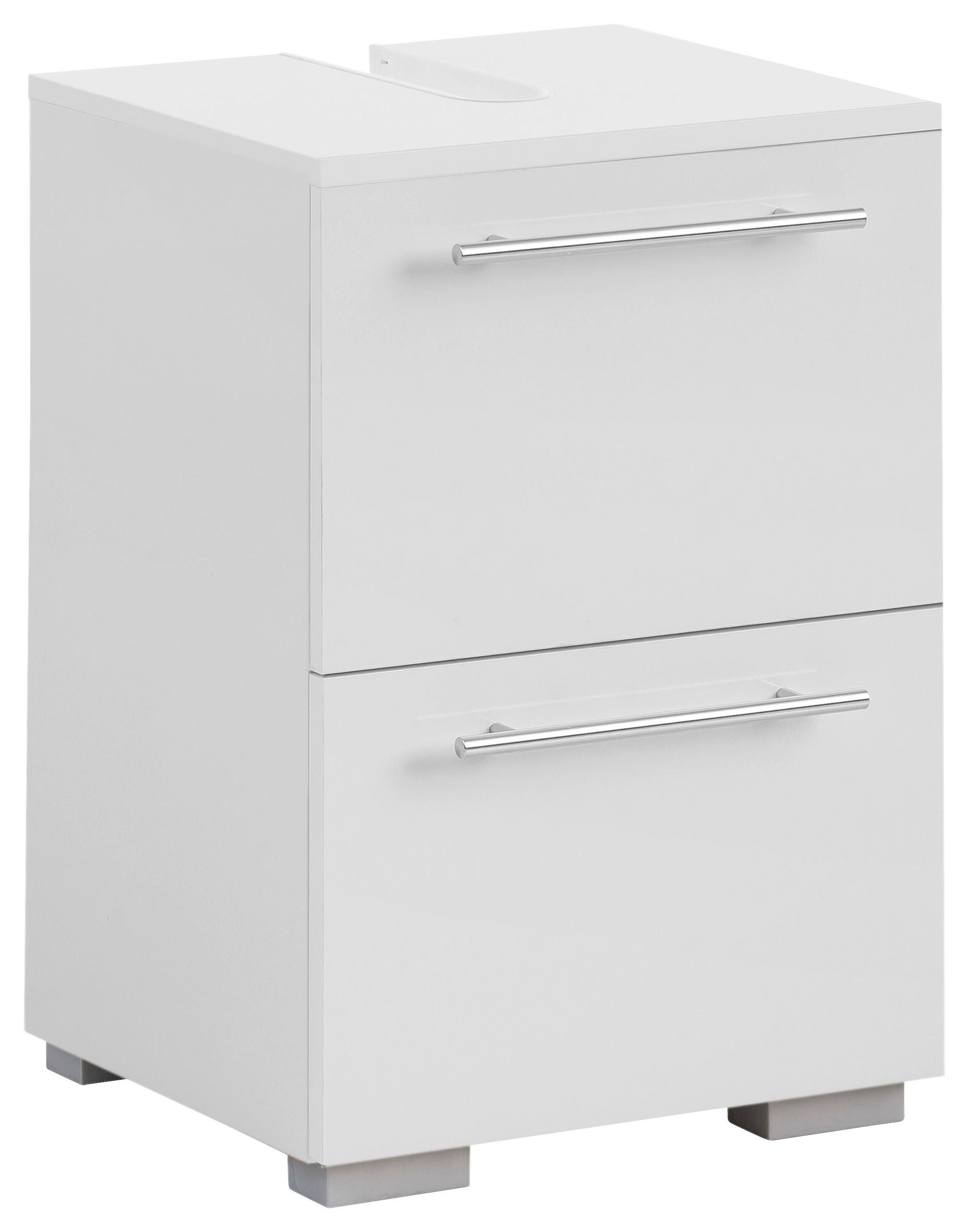 Waschbeckenunterschrank Carlos perlweiß Optik B/H/T: ca. 40,2x59,1x35 ...
