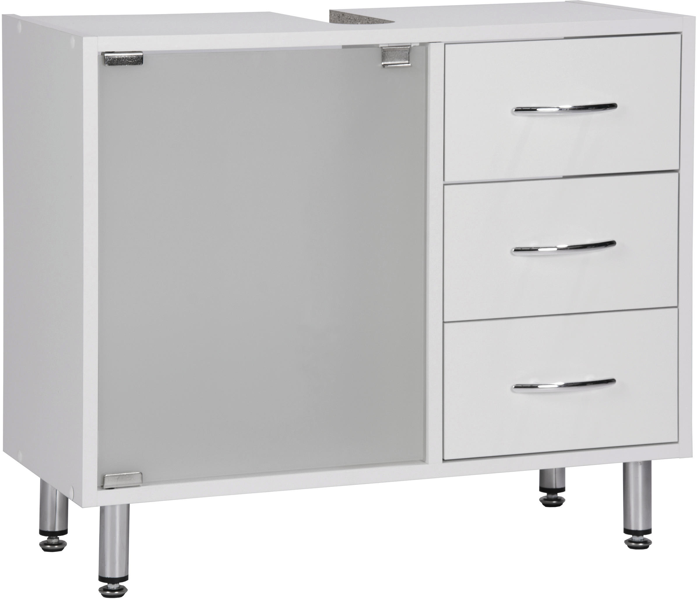Waschbeckenunterschrank Lana weiß B/H/T: ca. 66x56x29 cm online bei ...