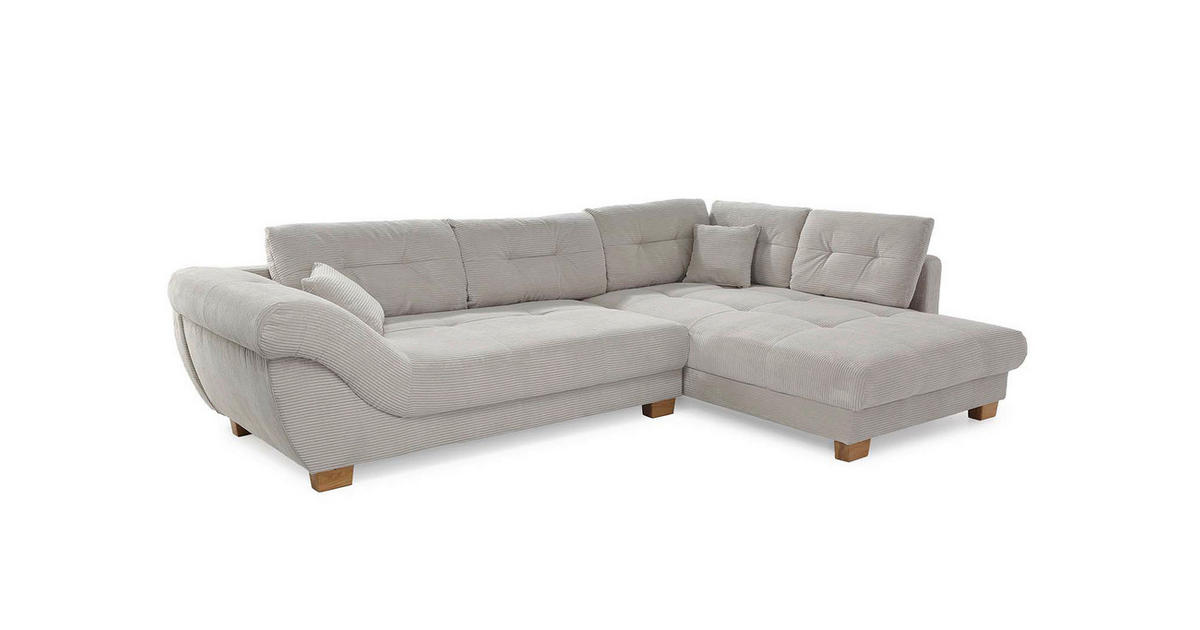 Ecksofa Greige Microfaser B/H/T: ca. 346x90x221 cm online bei POCO kaufen