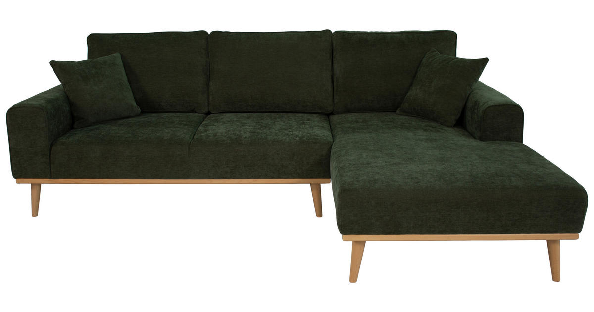 Ecksofa grün Microfaser B/H/T: ca. 259x90x191 cm online bei POCO kaufen