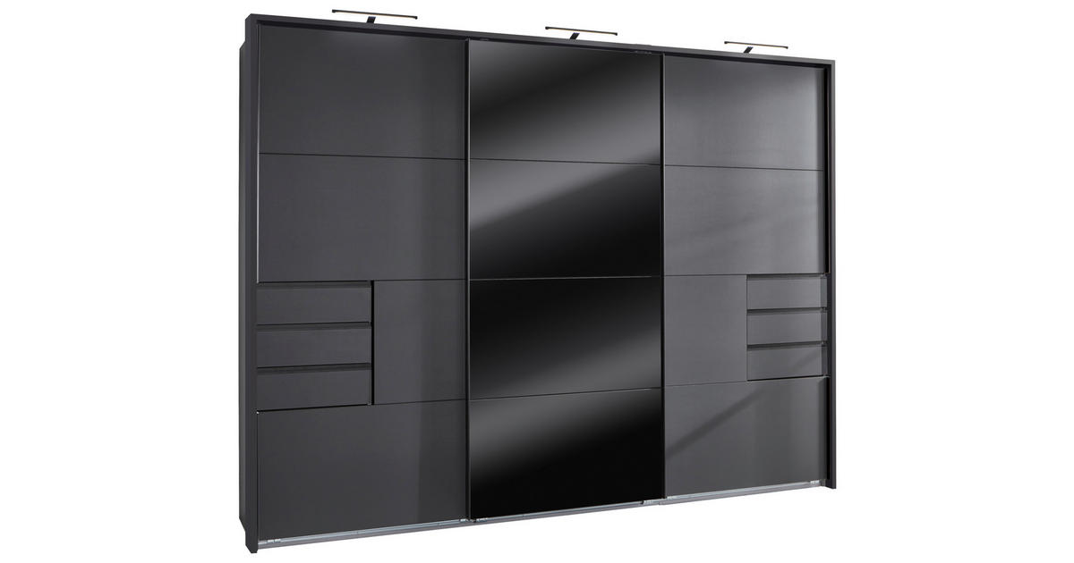 Kleiderschrank Schwarz Poco