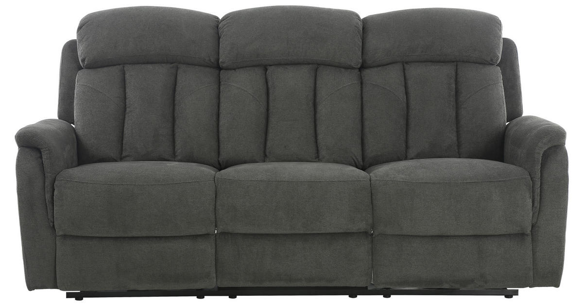Sofa FM-3216-3P grau Microfaser B/H/T: ca. 200x100x95 cm online bei ...